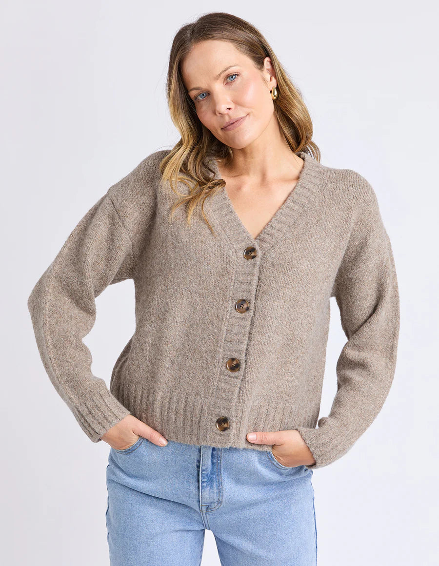 Jensen Button Cardigan - Mushroom